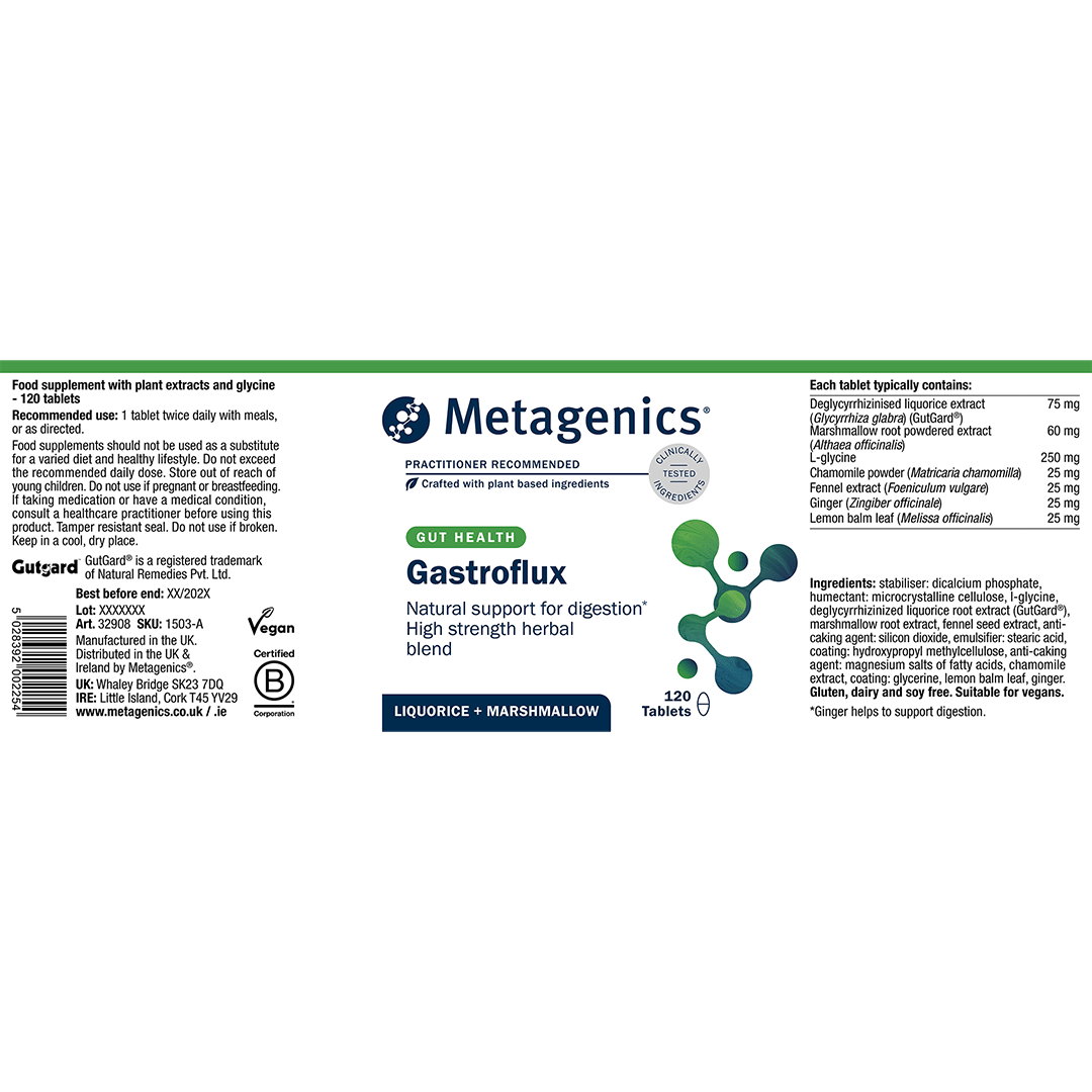 Gastroflux with GutGard 120 Tablets | Metagenics UK