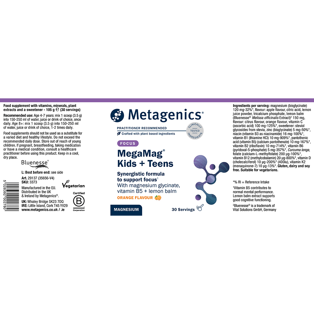 MegaMag® Kids + Teens Magnesium Powder | Metagenics UK
