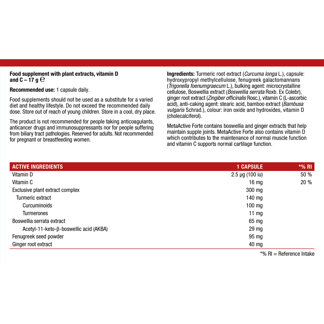 MetaActiveForte: (Prev. CurcuDyn Forte) 30 High Potency Curcumin ...