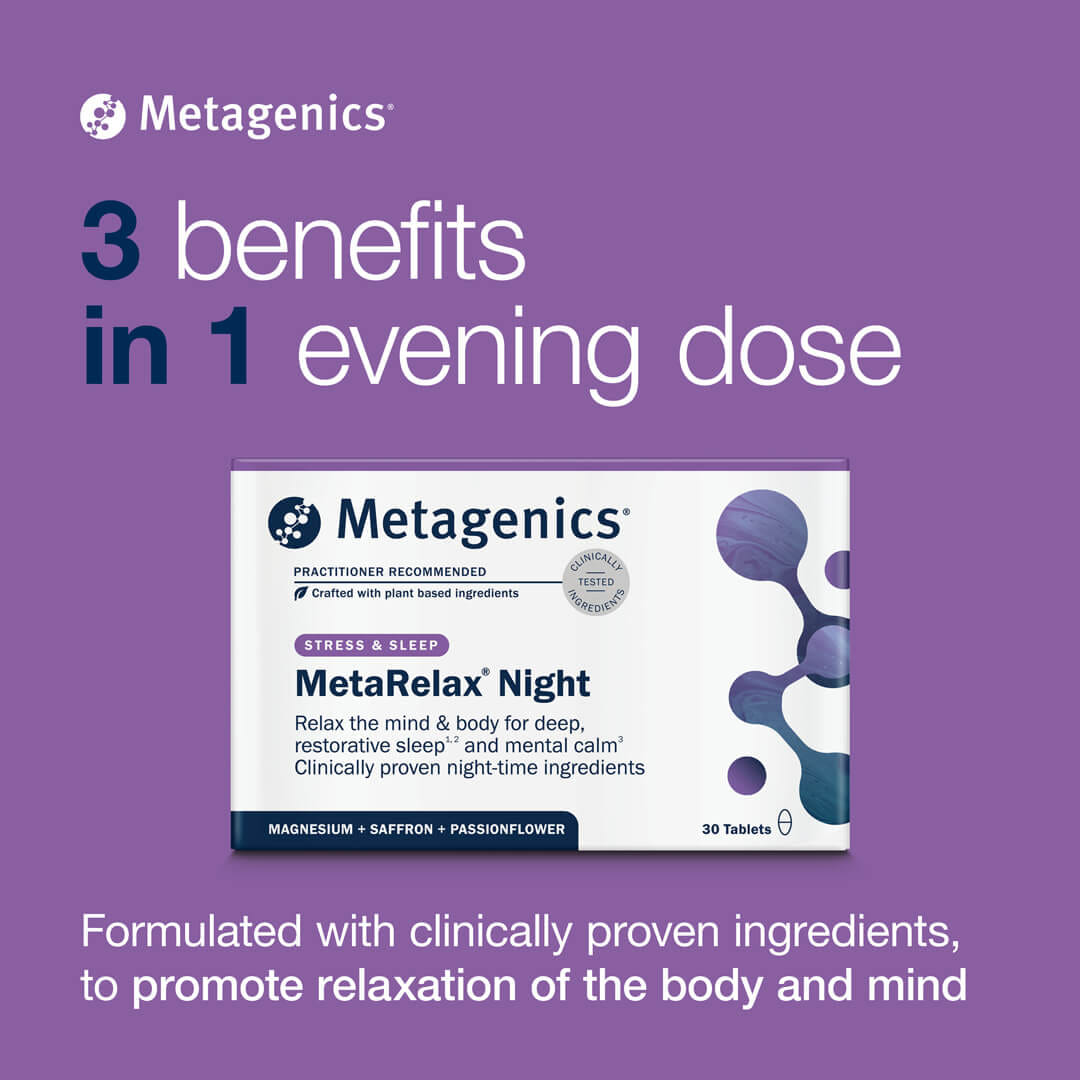 MetaRelax® Night 30 Tablets | Stress & Sleep Support | Metagenics UK